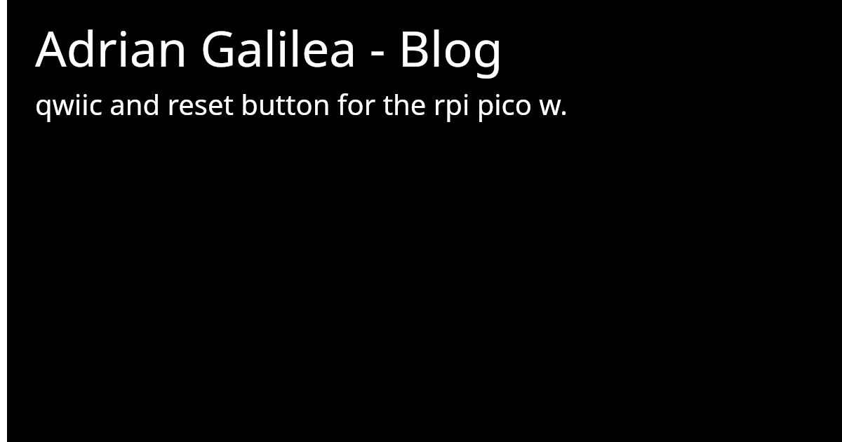 pico qwiicReset pico qwiicReset